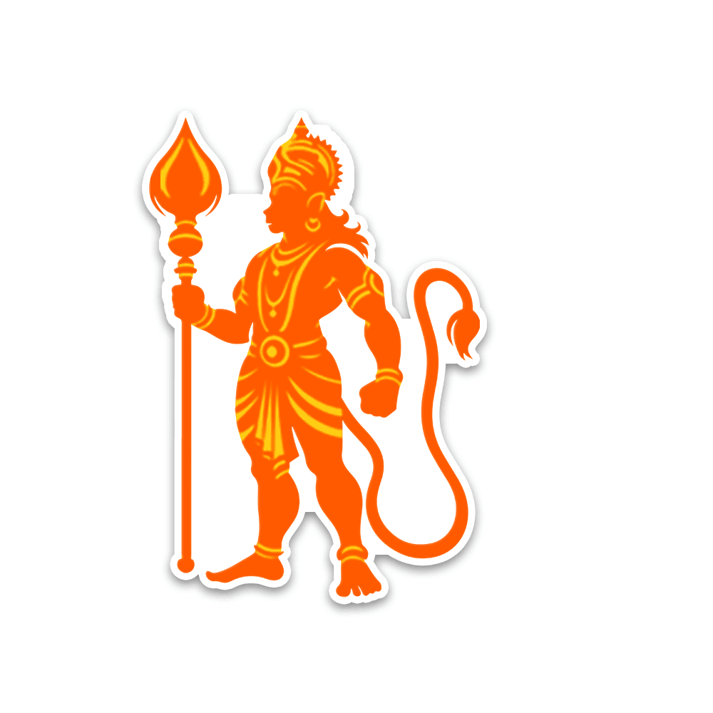 Buy Lord Hanuman 2.0 Bumper Sticker Online | Premium Waterproof Vinyl ...