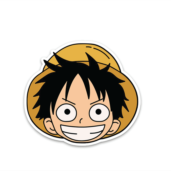 Buy Luffy Face Bumper Sticker Online | Premium Waterproof Vinyl | STICK ...