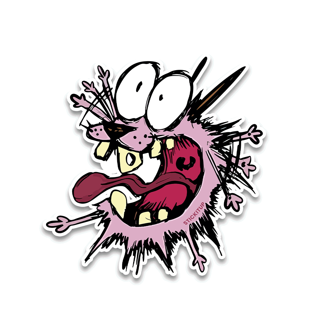 Buy Courage the Cowardly Dog Bumper Sticker Online | Premium Waterproof ...