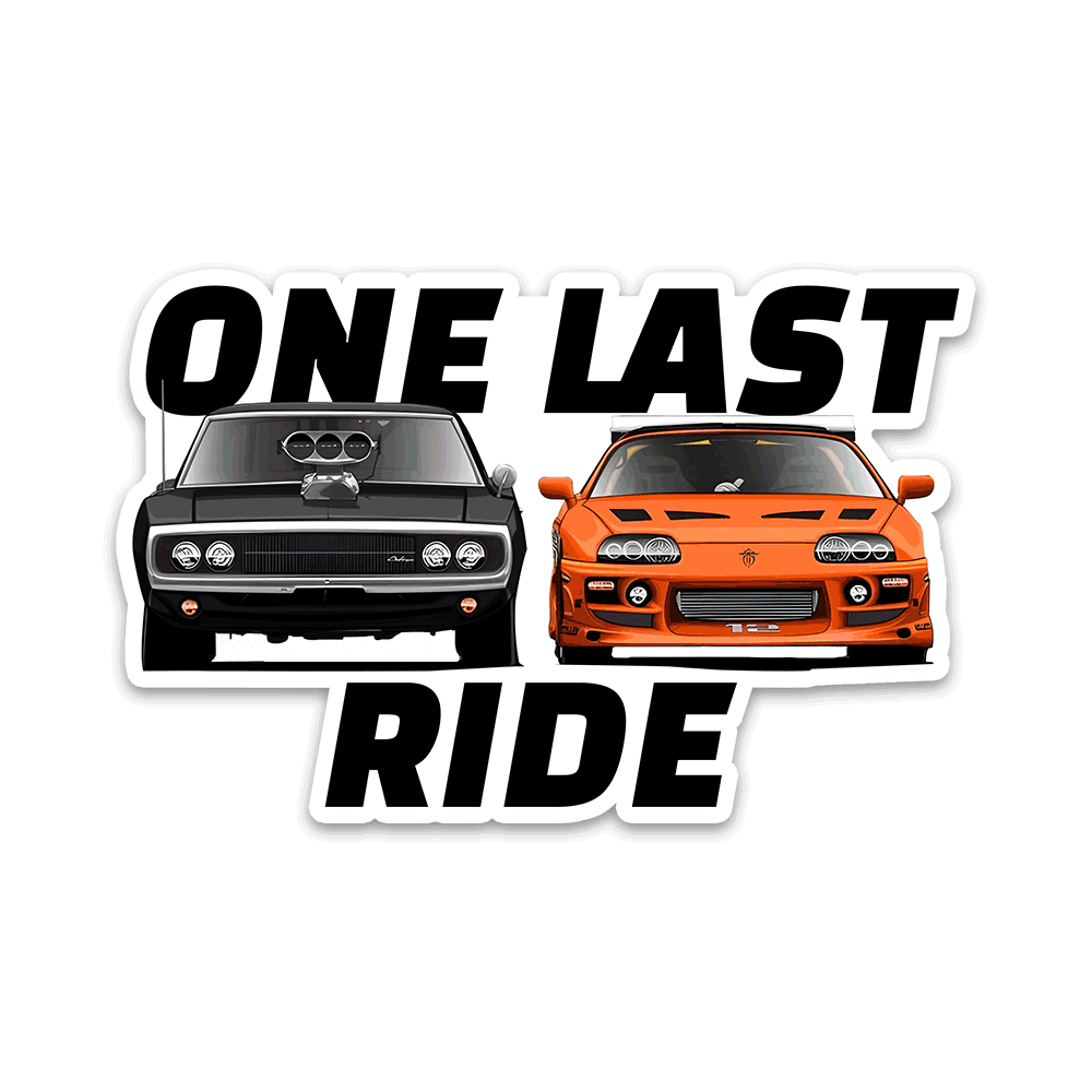 Buy One Last Ride Bumper Sticker Online | Premium Waterproof Vinyl ...