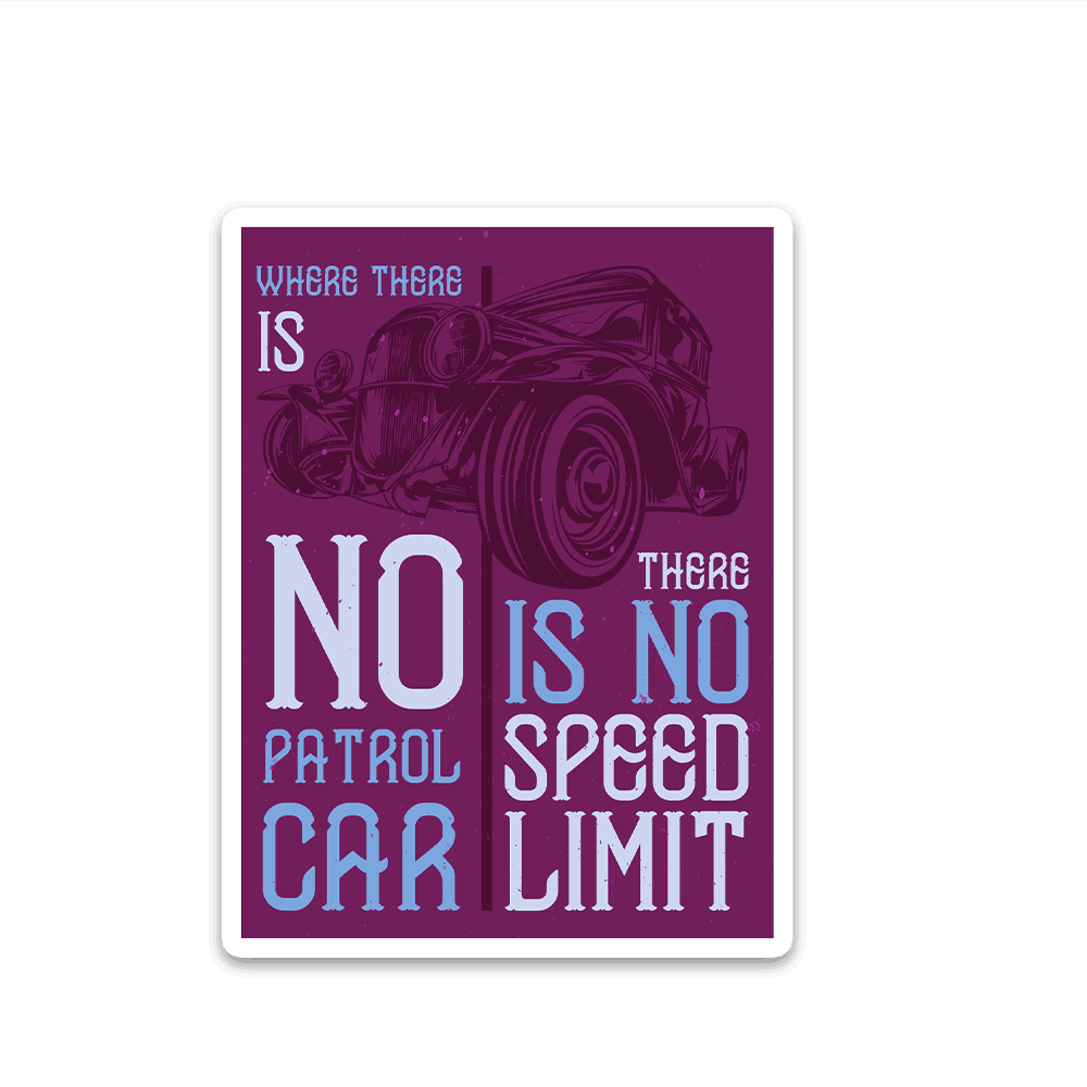Buy No Speed Limit Bumper Sticker Online | Premium Waterproof Vinyl ...