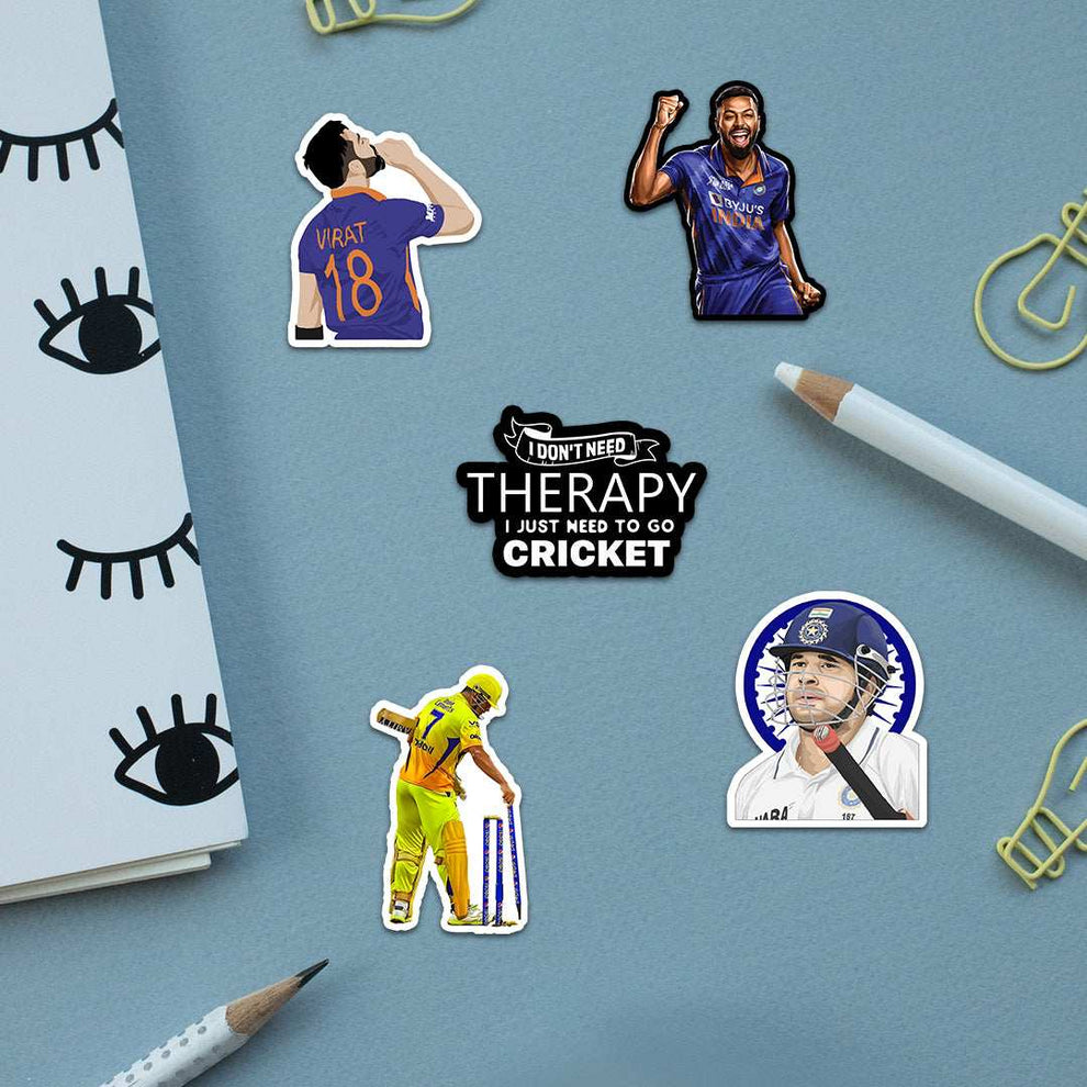 STICK IT UP – Cricket Sticker Packs [50 sticker] – High-Quality Sticker ...