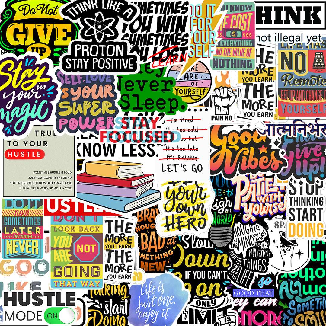 Motivational Sticker Packs [50 sticker] – STICK IT UP