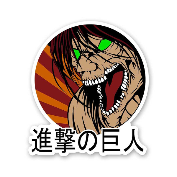 Eren Scary Face Sticker – STICK IT UP