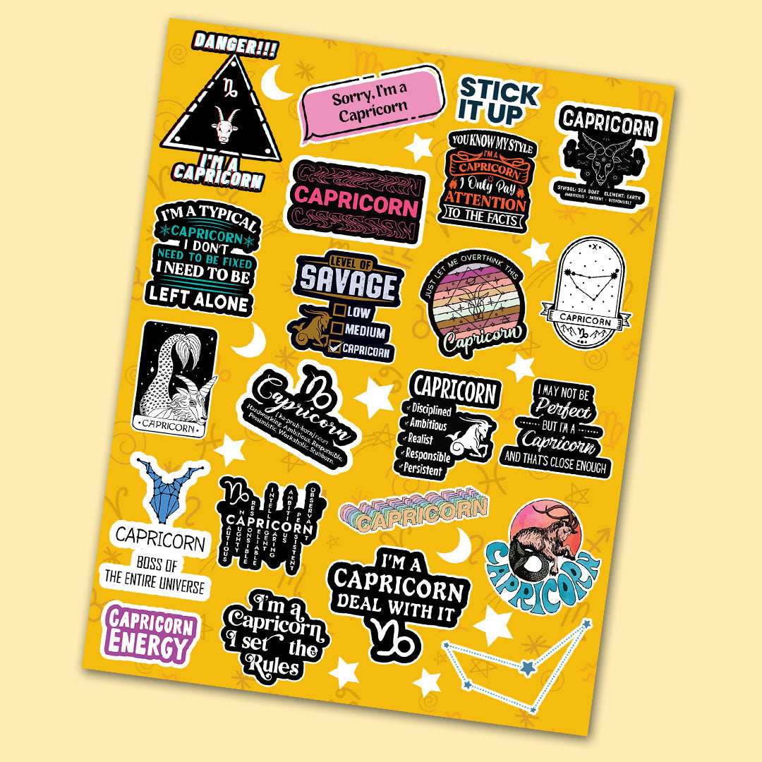 Buy Capricon Mini Stickers Sheet Online | Premium Waterproof Vinyl ...