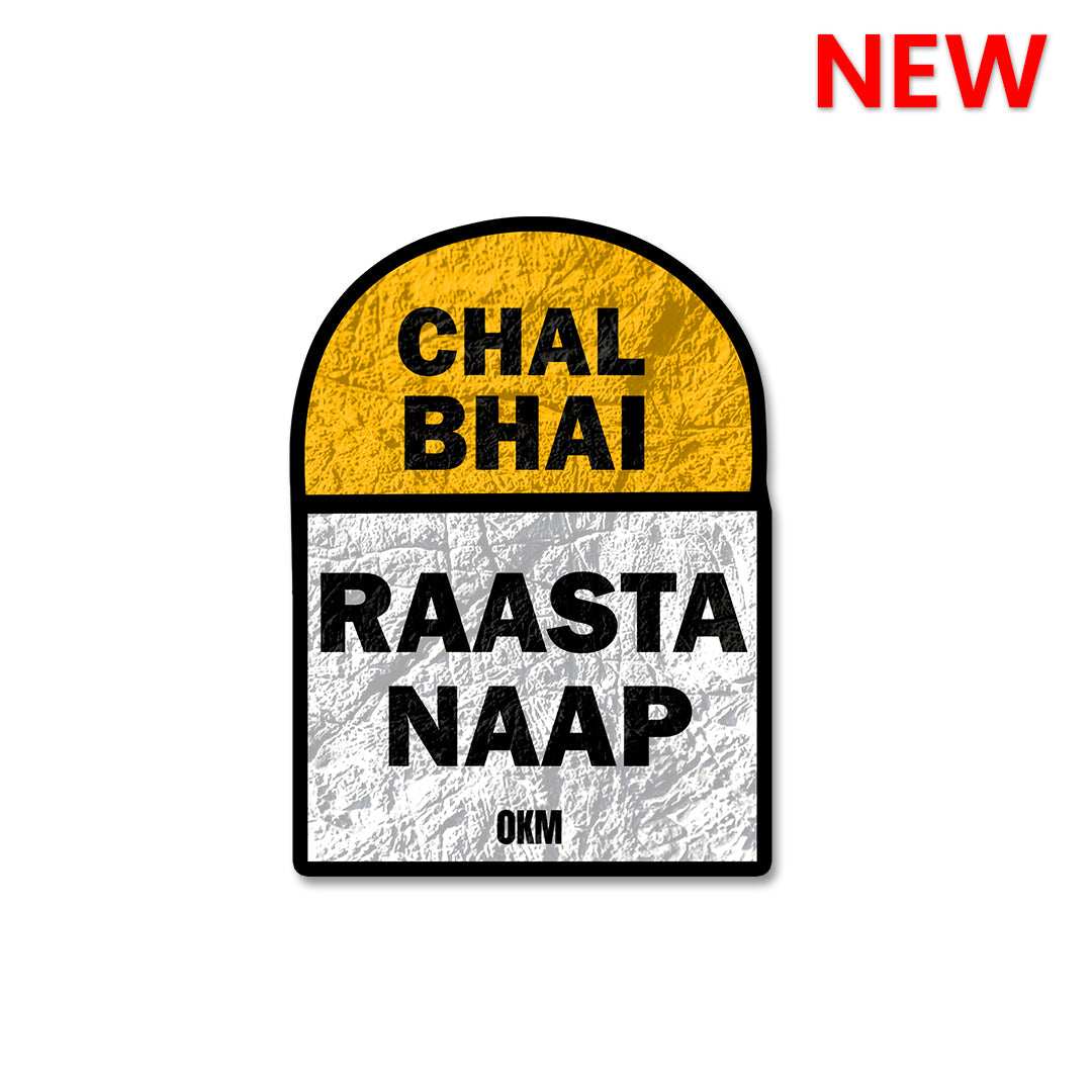 Buy Chal Raasta Naap Sticker Online | Premium Waterproof Vinyl | STICK ...