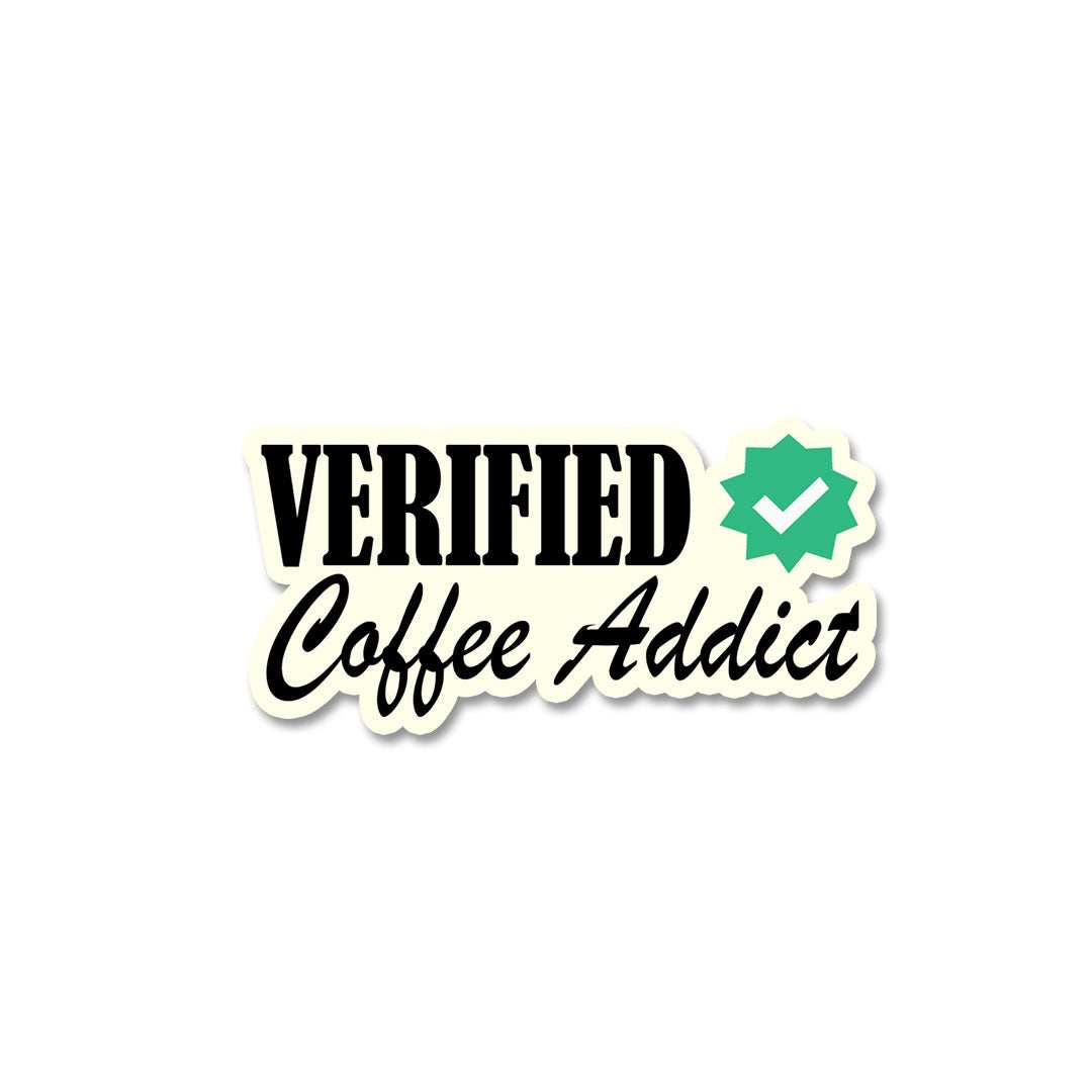 Buy Coffee Addict Sticker Online | Premium Waterproof Vinyl | STICK IT UP