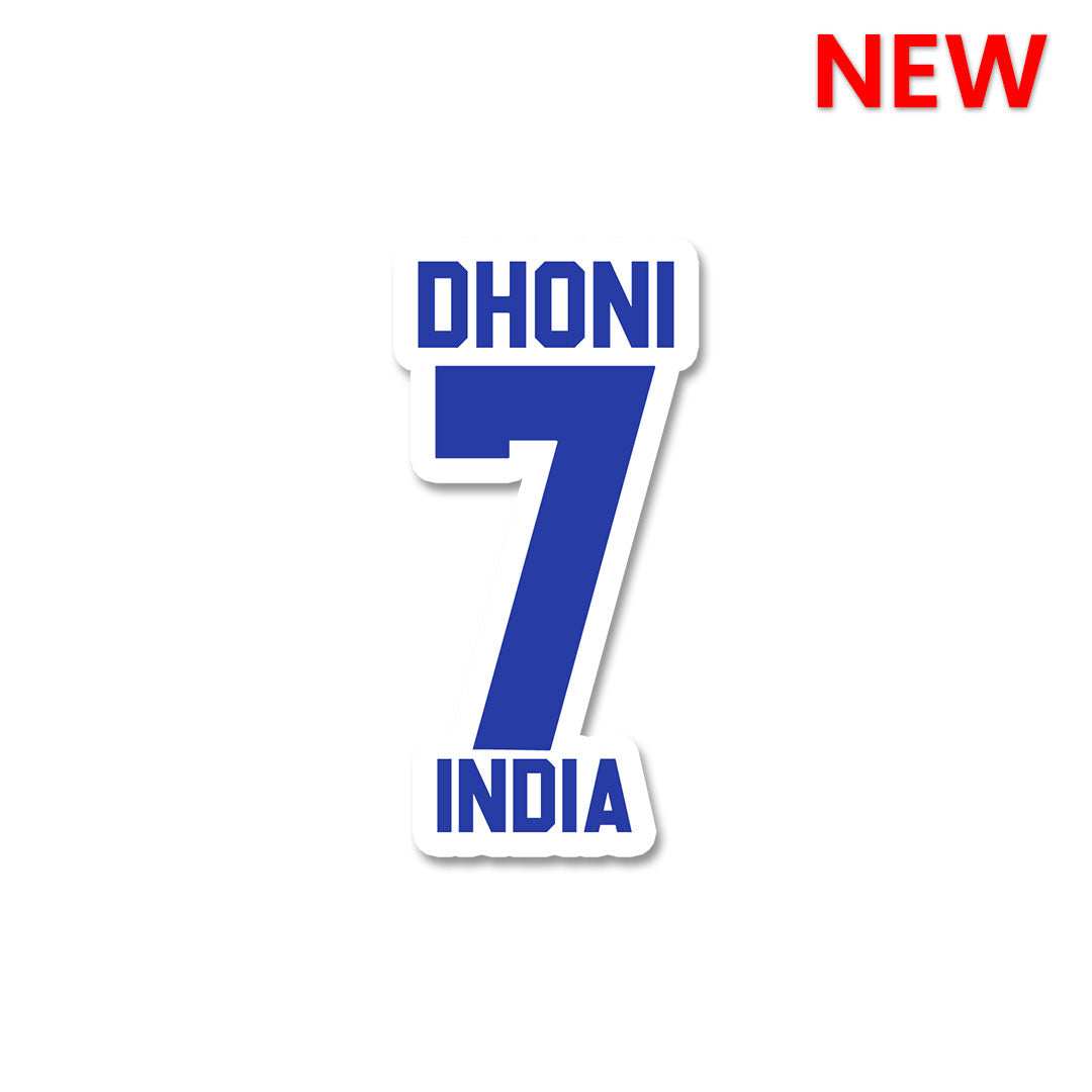 Buy dhoni 7 Sticker Online | Premium Waterproof Vinyl | STICK IT UP