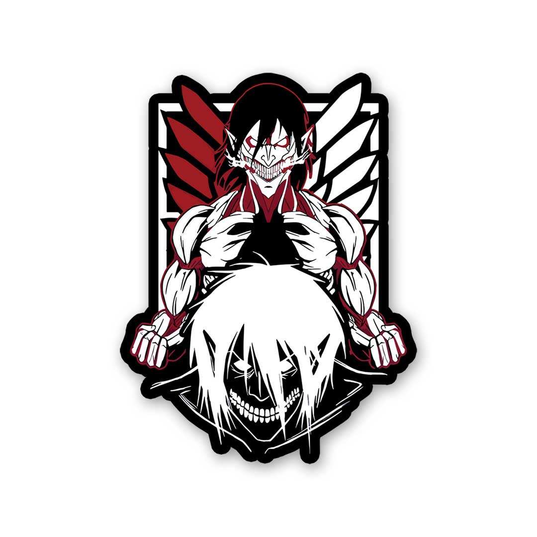 Buy Eren Yeager Sticker Online | Premium Waterproof Vinyl | STICK IT UP