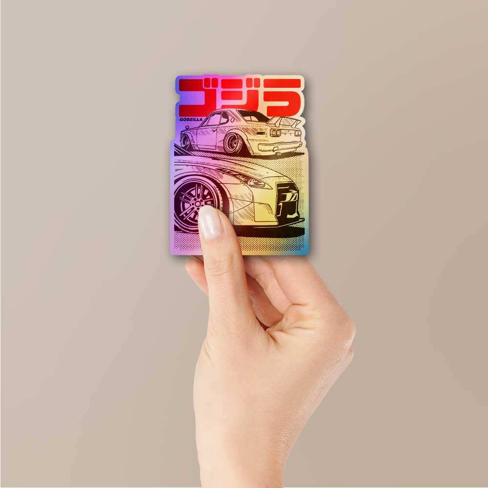 Buy Godzilla Car Holographic Sticker Online | Premium Waterproof Vinyl ...