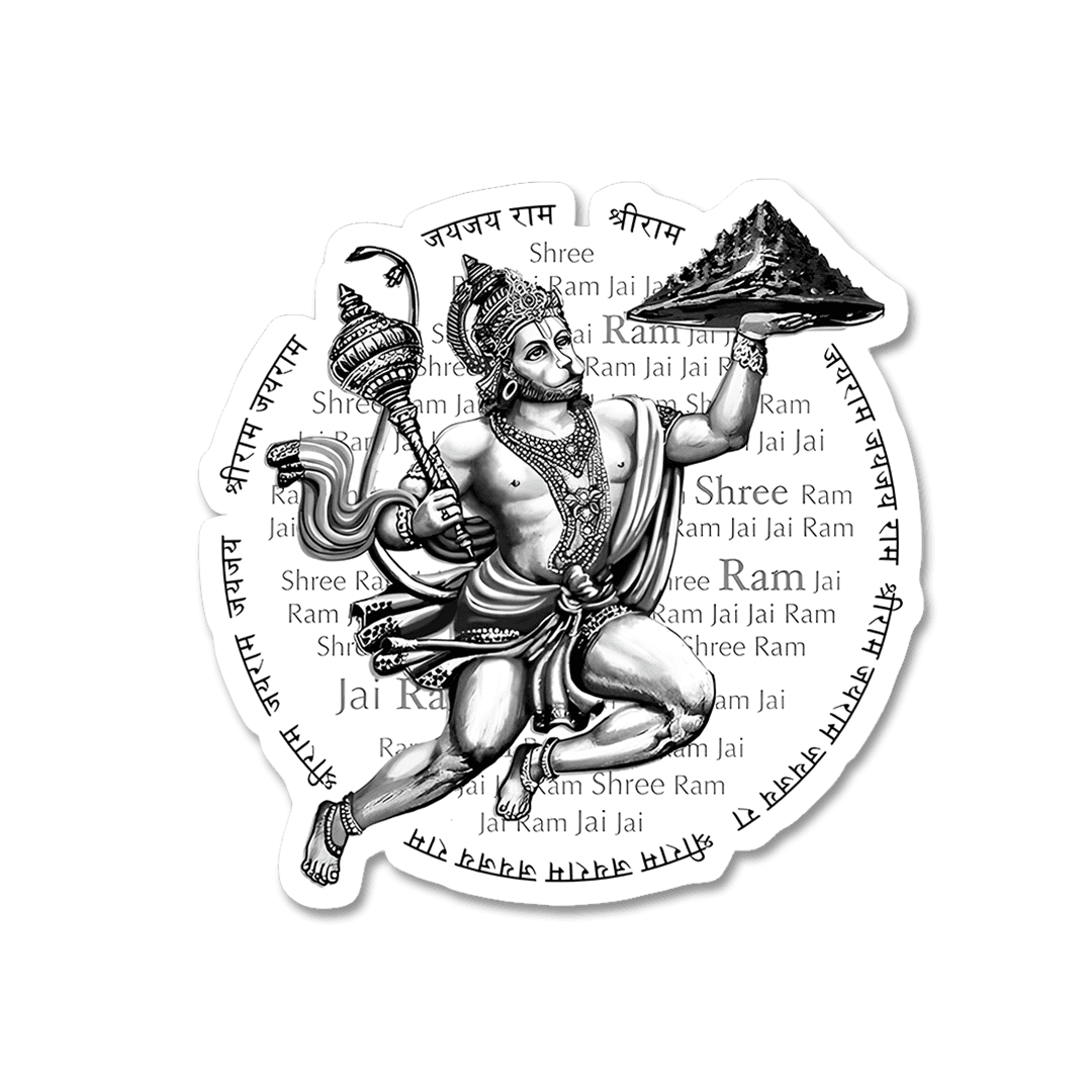 Buy Mahabali Hanuman Sticker Online | Premium Waterproof Vinyl | STICK ...
