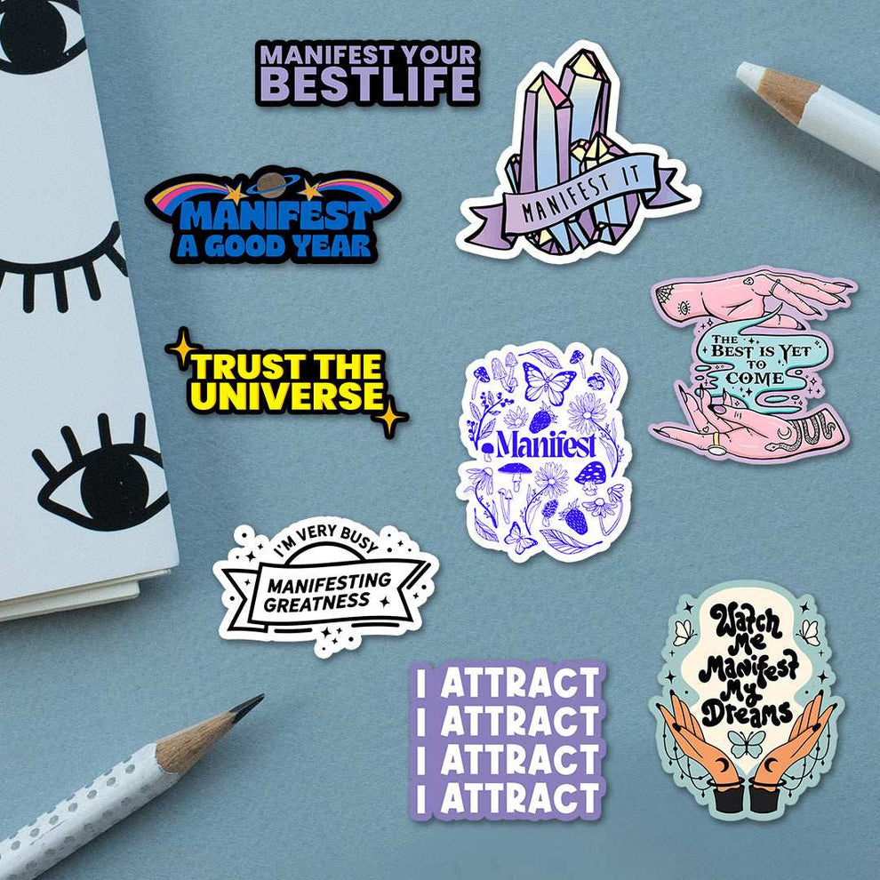 Buy Manifestation Sticker Pack [15 Sticker] Online | Premium Waterproof ...
