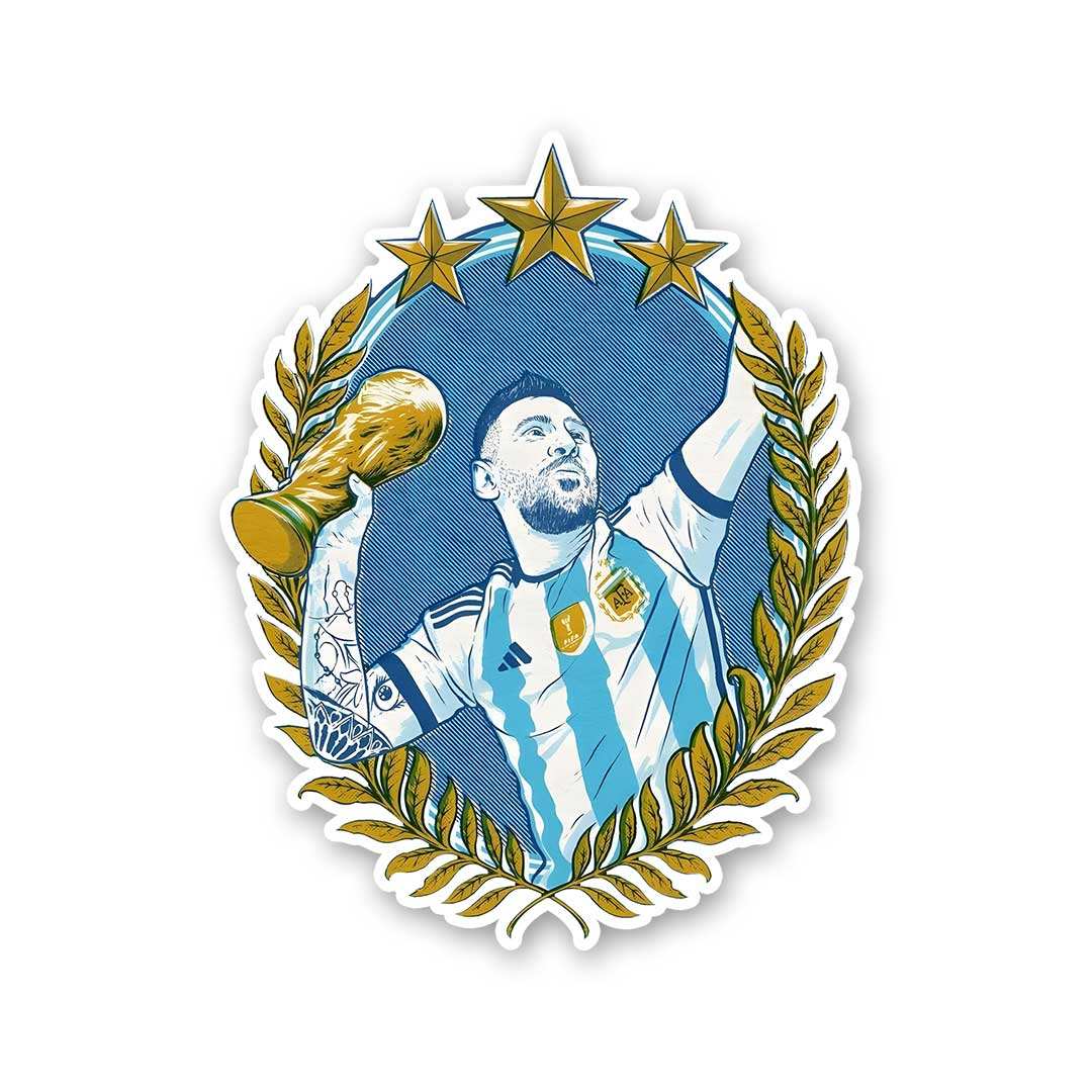 Buy Messi Argentina Win Sticker Online | Premium Waterproof Vinyl ...