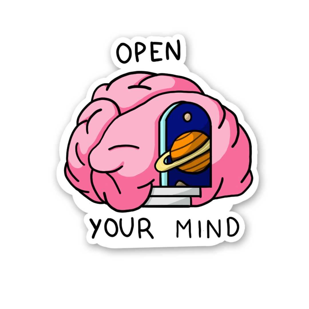 Buy Open your mind Sticker Online | Premium Waterproof Vinyl | STICK IT UP