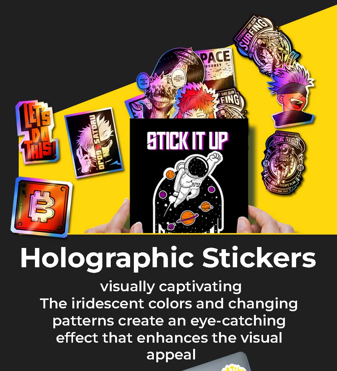 Katsuki Bakugo Holographic Stickers – STICK IT UP