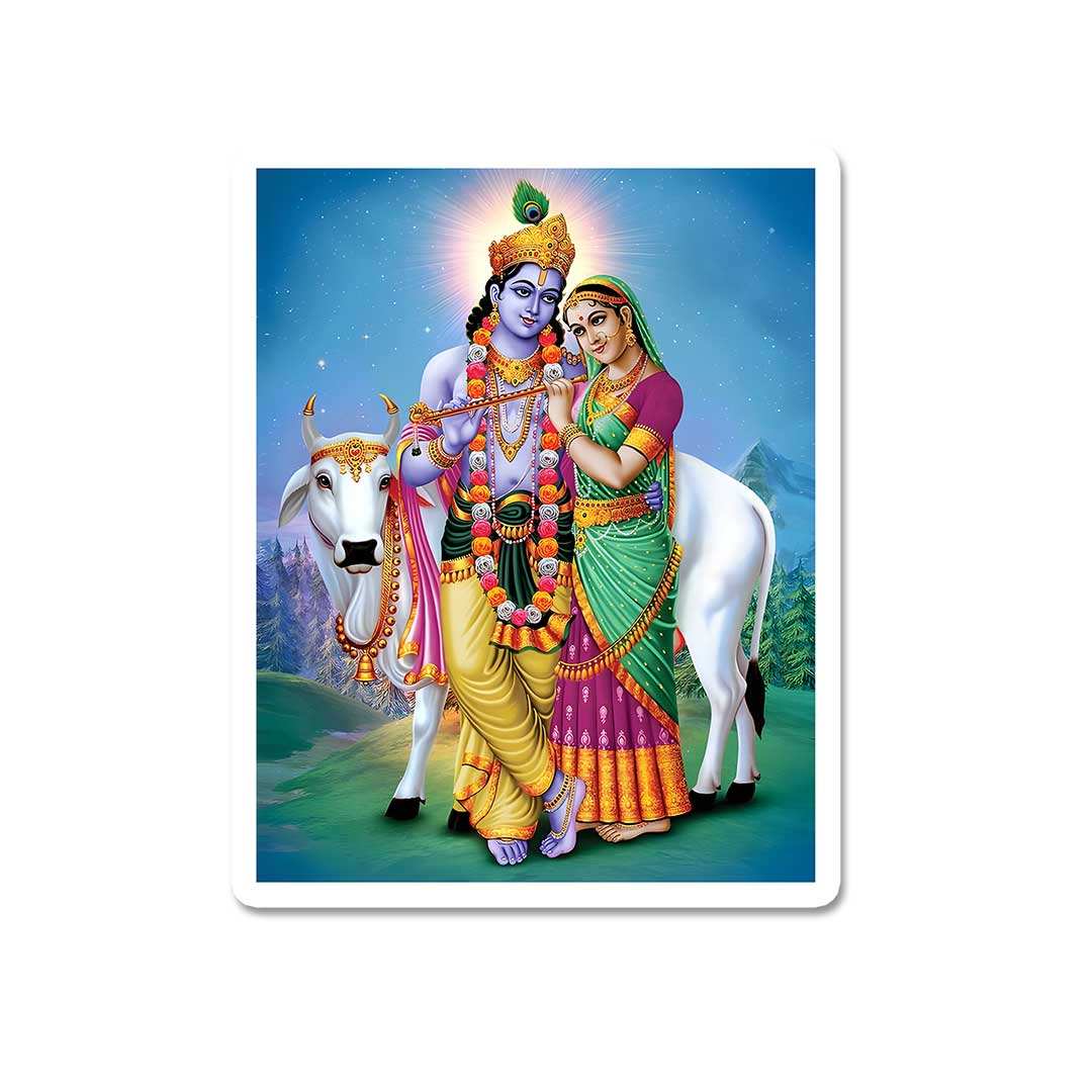 Buy Radha Krishna Sticker Online | Premium Waterproof Vinyl | STICK IT UP