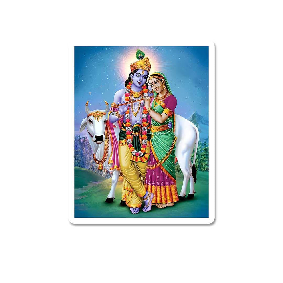 Buy Radha Krishna Sticker Online | Premium Waterproof Vinyl | STICK IT UP