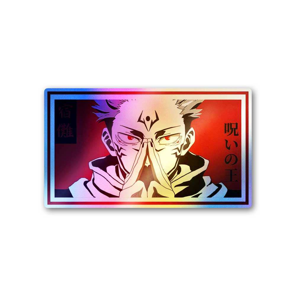 Buy Ryomen Sukuna Holographic Sticker Online | Premium Waterproof Vinyl ...