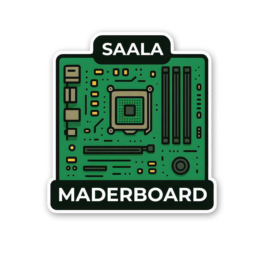 Buy SAALA MADERBOARD Sticker Online | Premium Waterproof Vinyl | STICK ...