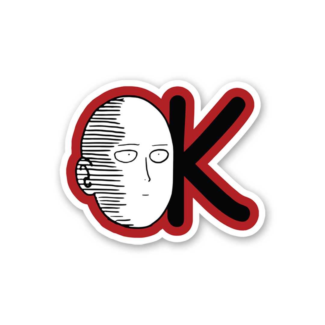 Buy Saitama Ok Sticker Online | Premium Waterproof Vinyl | STICK IT UP