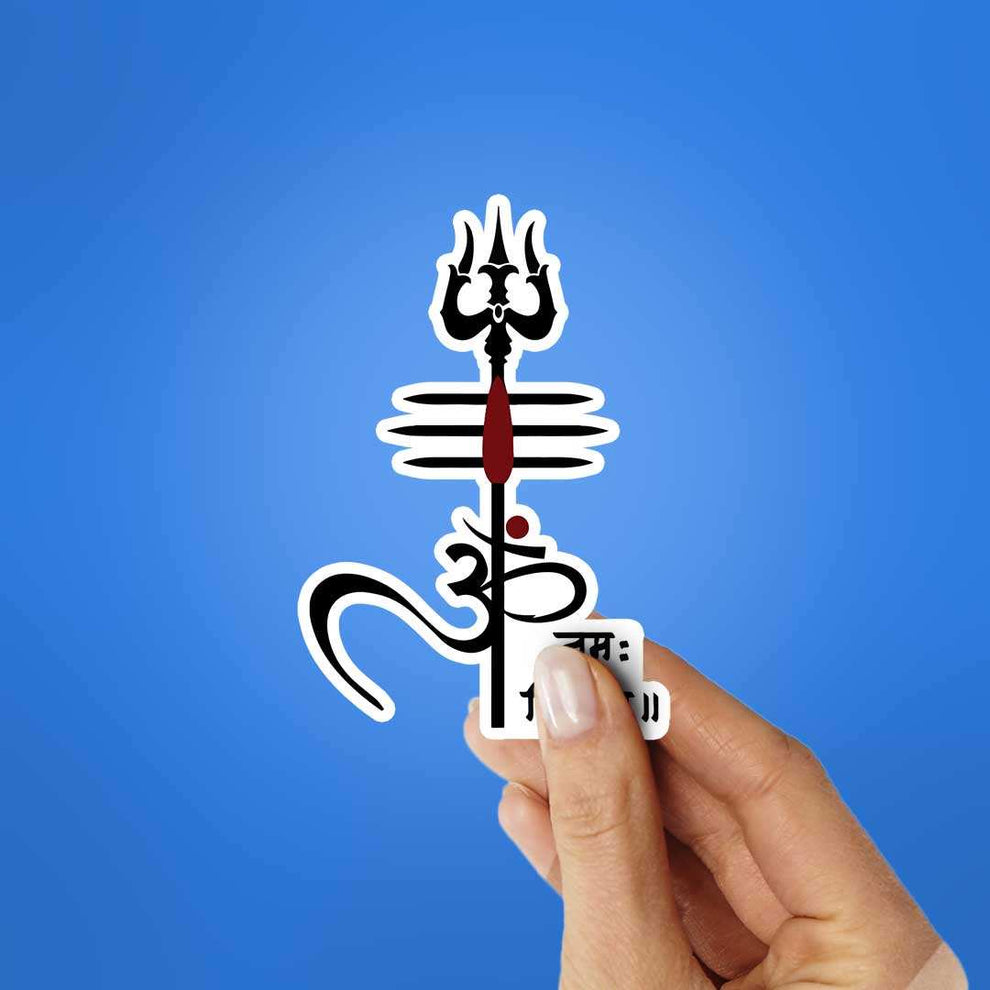 Buy Shiva Trishul Sticker Online | Premium Waterproof Vinyl | STICK IT UP