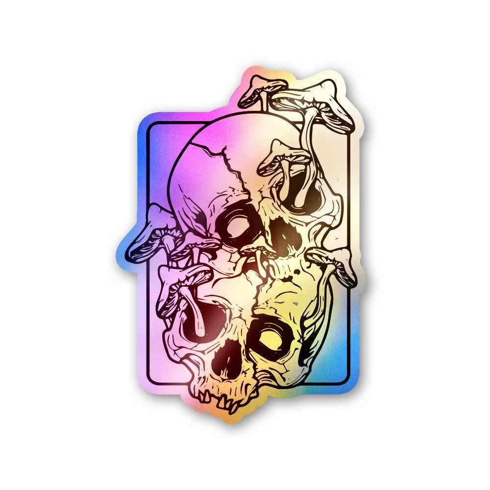 Buy Skull Mushroom Holographic Stickers Online | Premium Waterproof ...