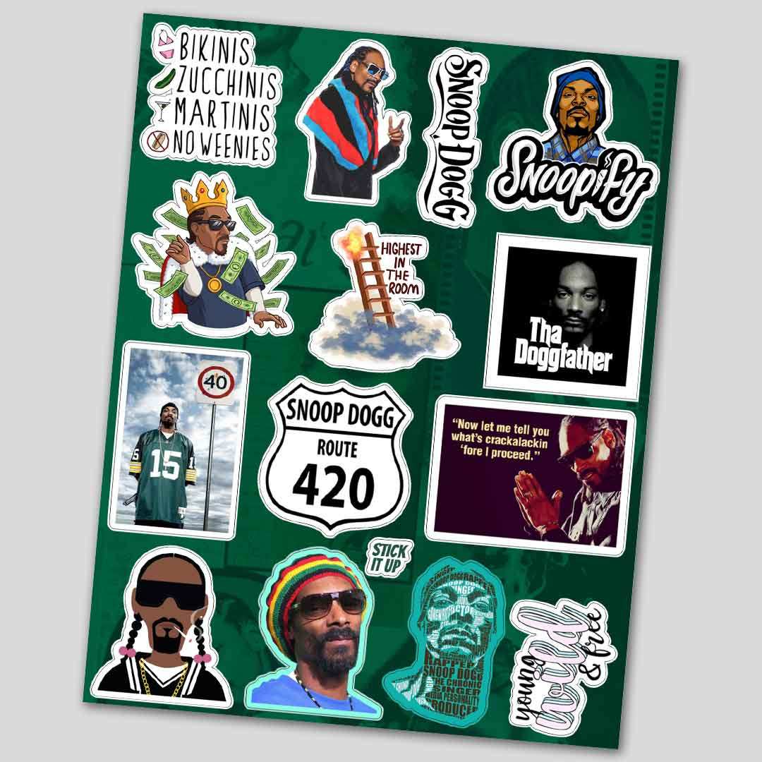 Buy Snoop dog mini sticker sheet Online | Premium Waterproof Vinyl ...