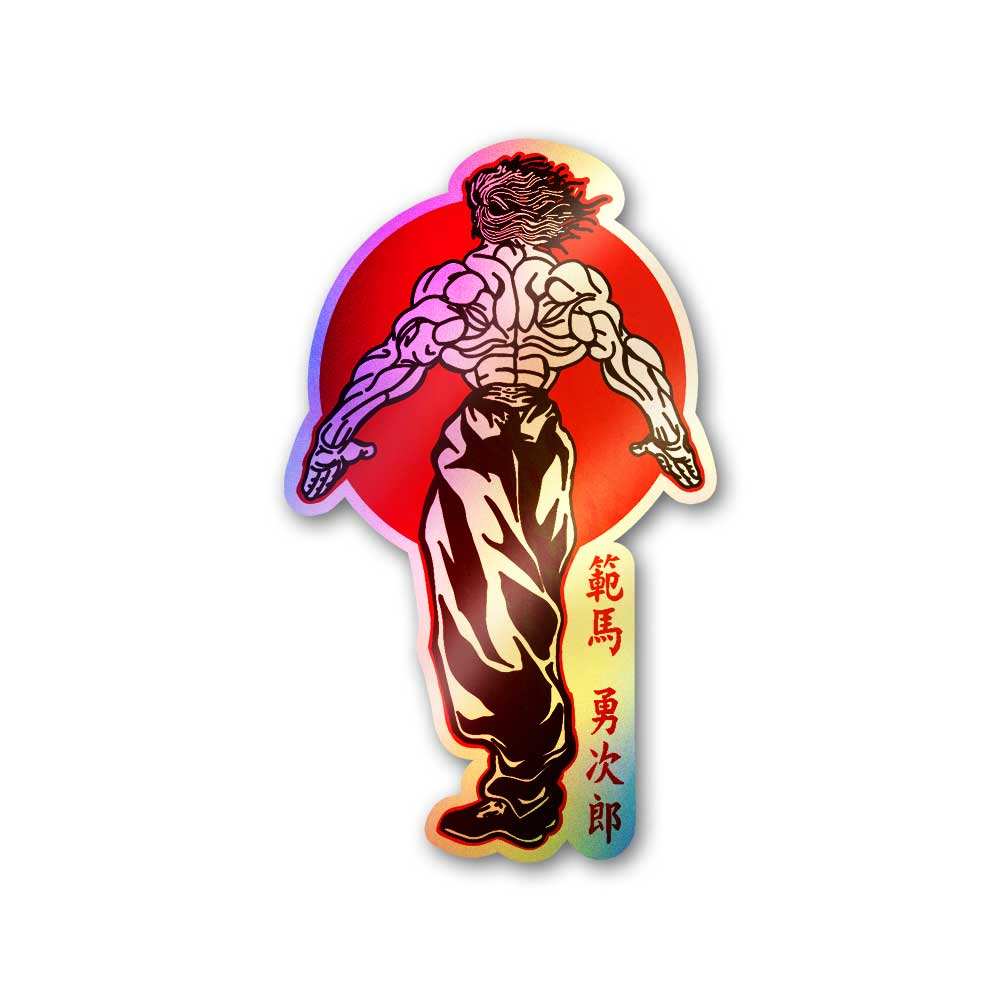 Buy Yujiro Hanma Demon Back Holographic Sticker Online | Premium ...