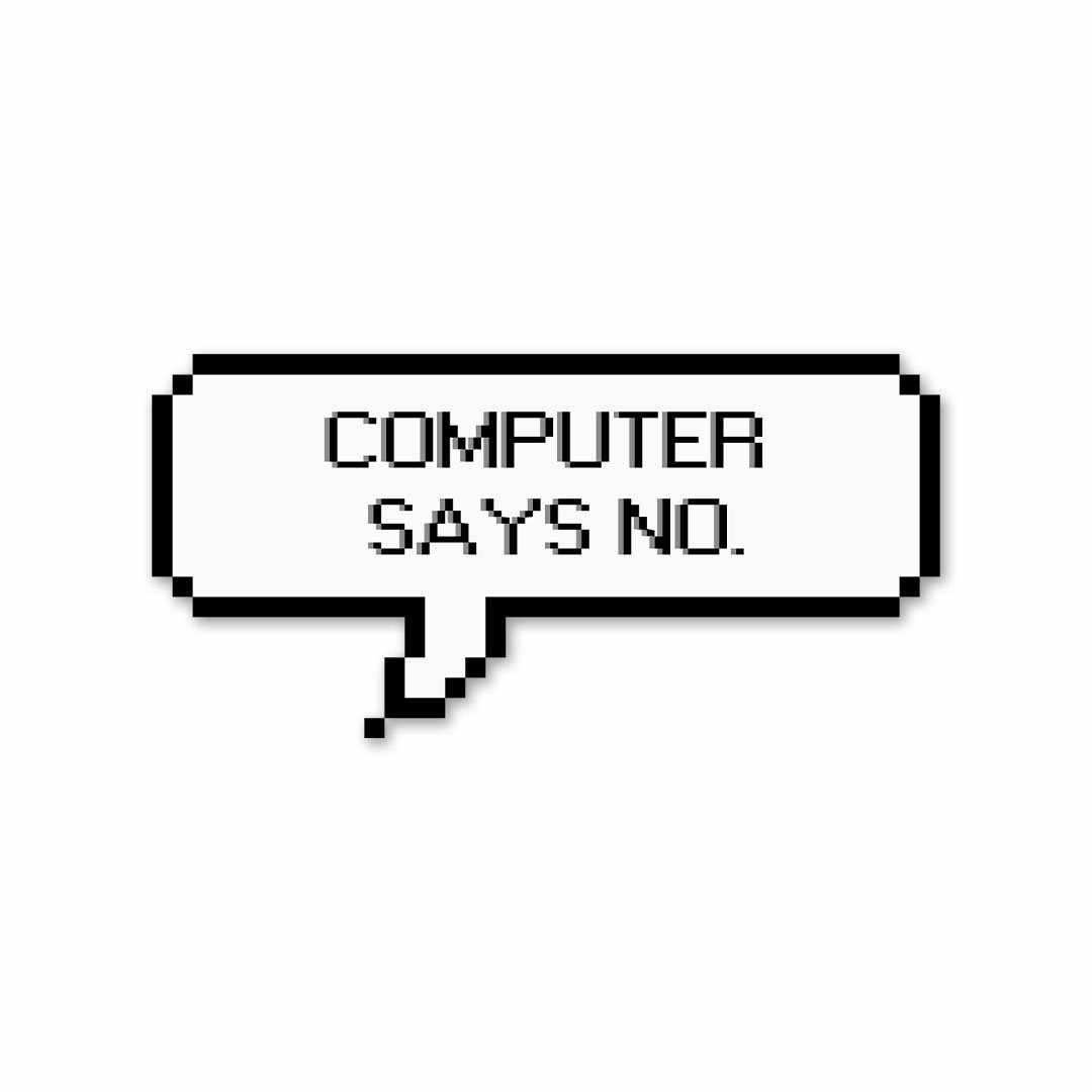 Buy Computer says no Sticker Online | Premium Waterproof Vinyl | STICK ...