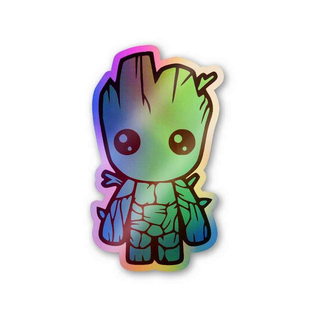 Buy Groot Holographic Stickers Online | Premium Waterproof Vinyl ...