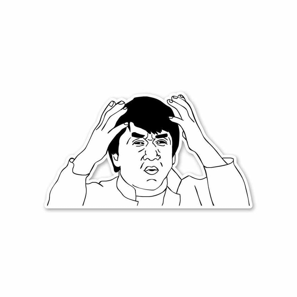 Buy Jackie Chan Says What? Sticker Online | Premium Waterproof Vinyl ...