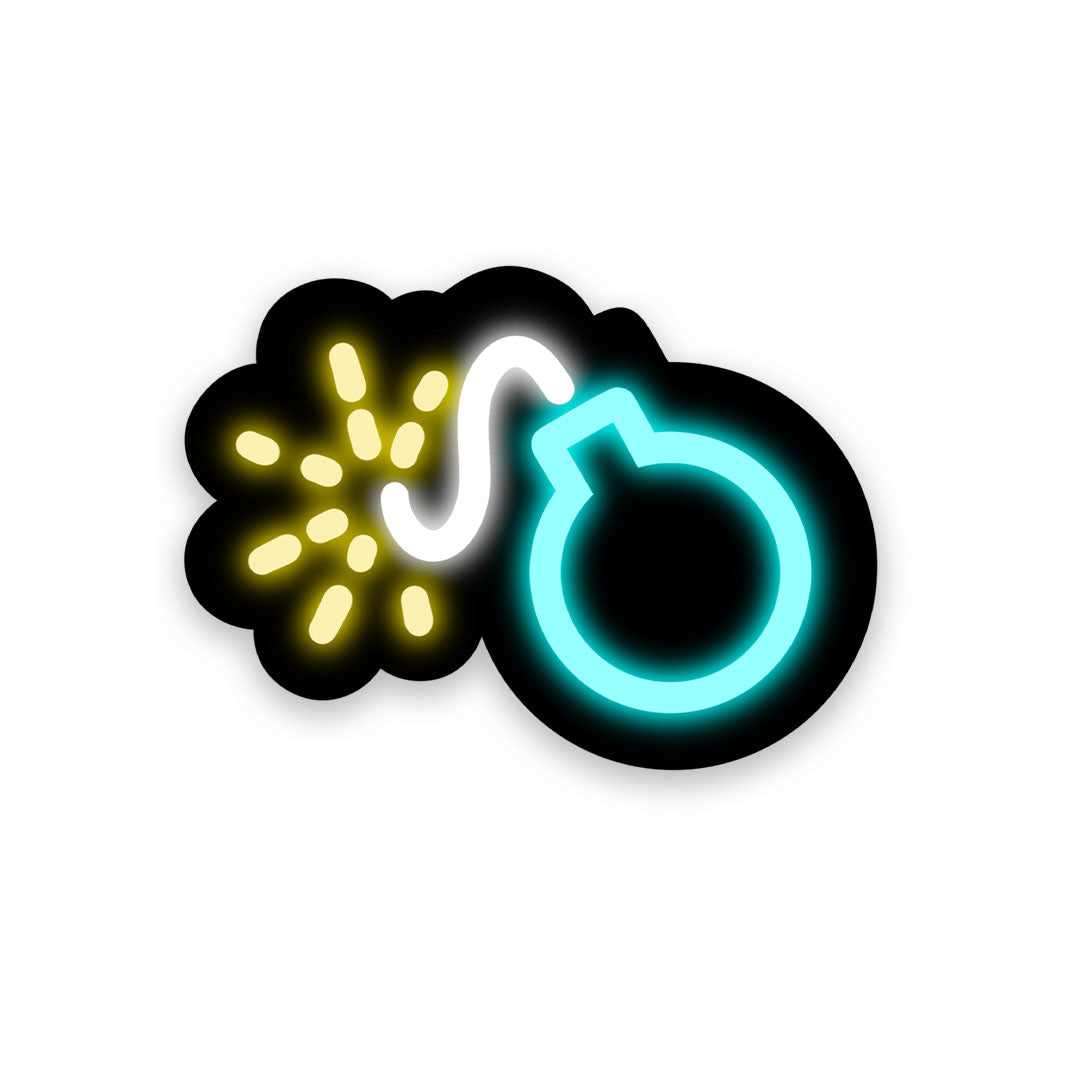 Buy Neon Bomb Sticker Online | Premium Waterproof Vinyl | STICK IT UP