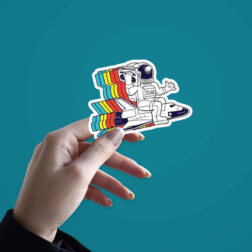 Buy Spaceman Radio Sticker Online | Premium Waterproof Vinyl | STICK IT UP