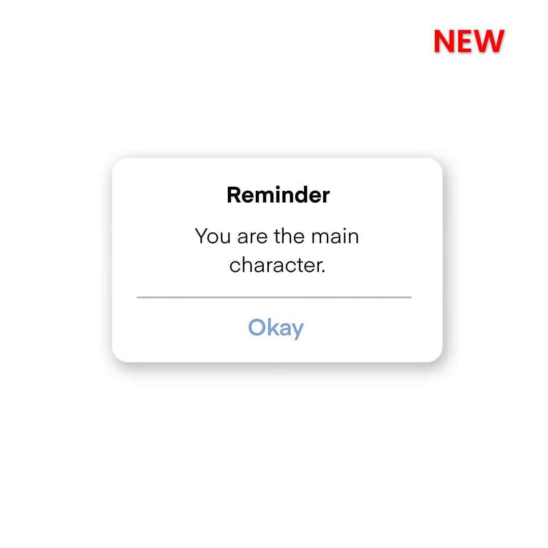 Buy You are the main character Sticker Online | Premium Waterproof ...